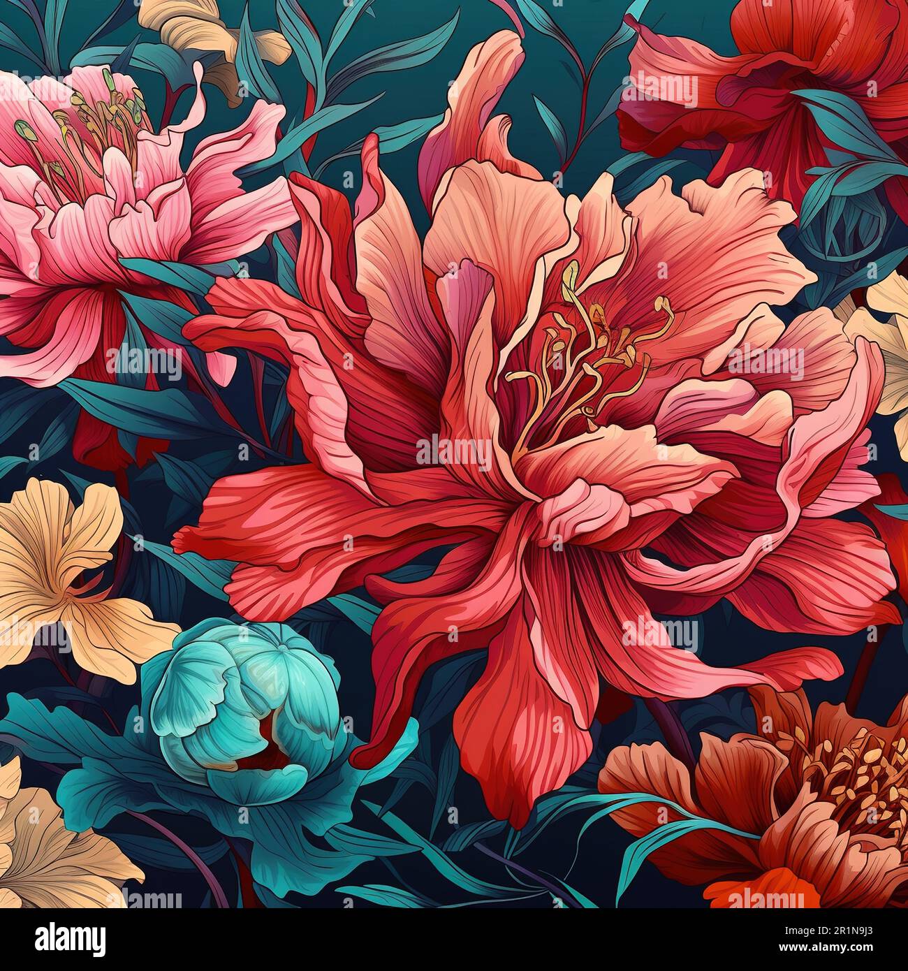 Crimson Blossom Captivating Beauty of a Red Flower Stock Photo - Alamy