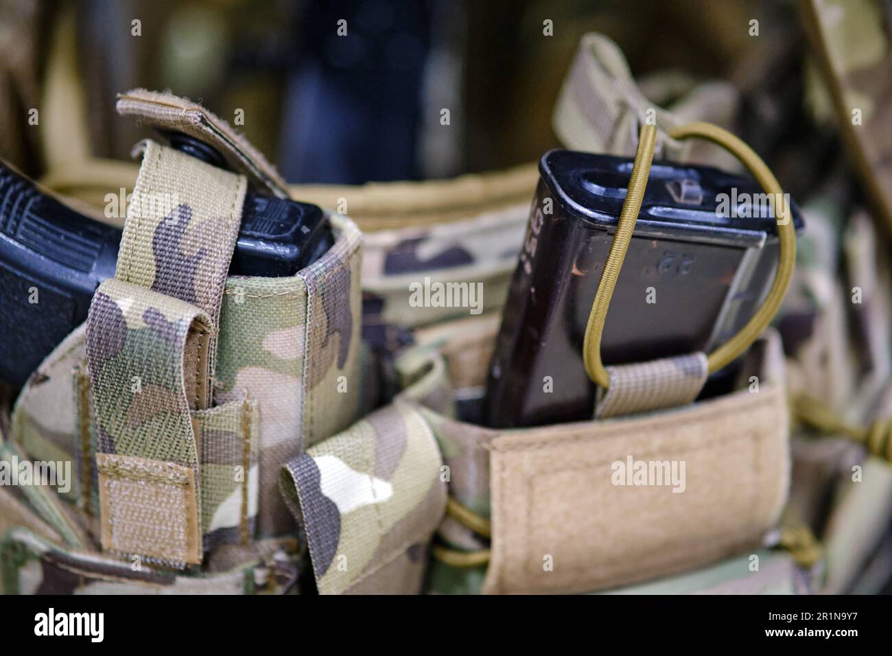 Army pouches and a holster with weapons for military uniforms. Bags for ...