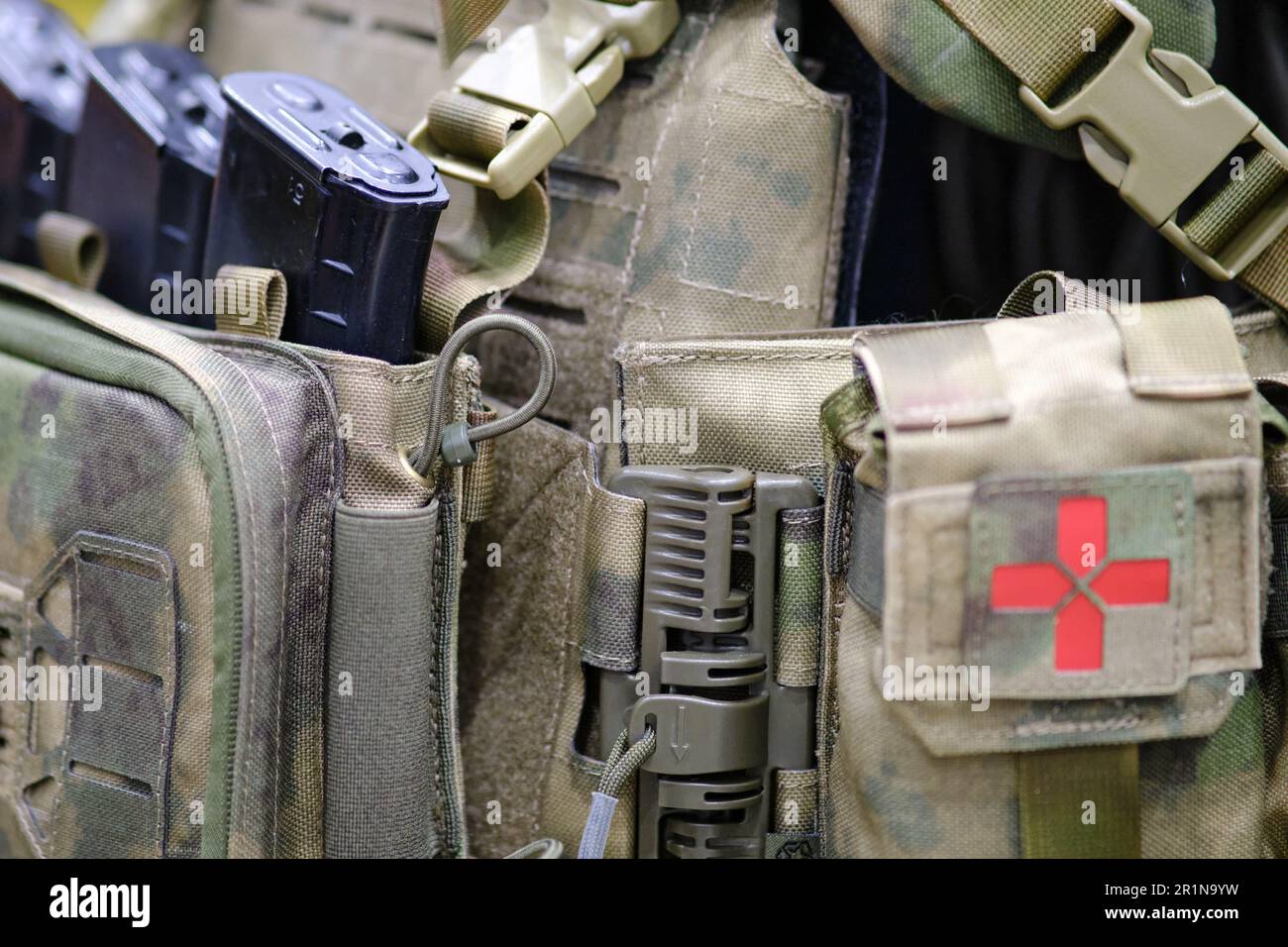 Bags for medical items and doctor's equipment. Army pouches and a ...