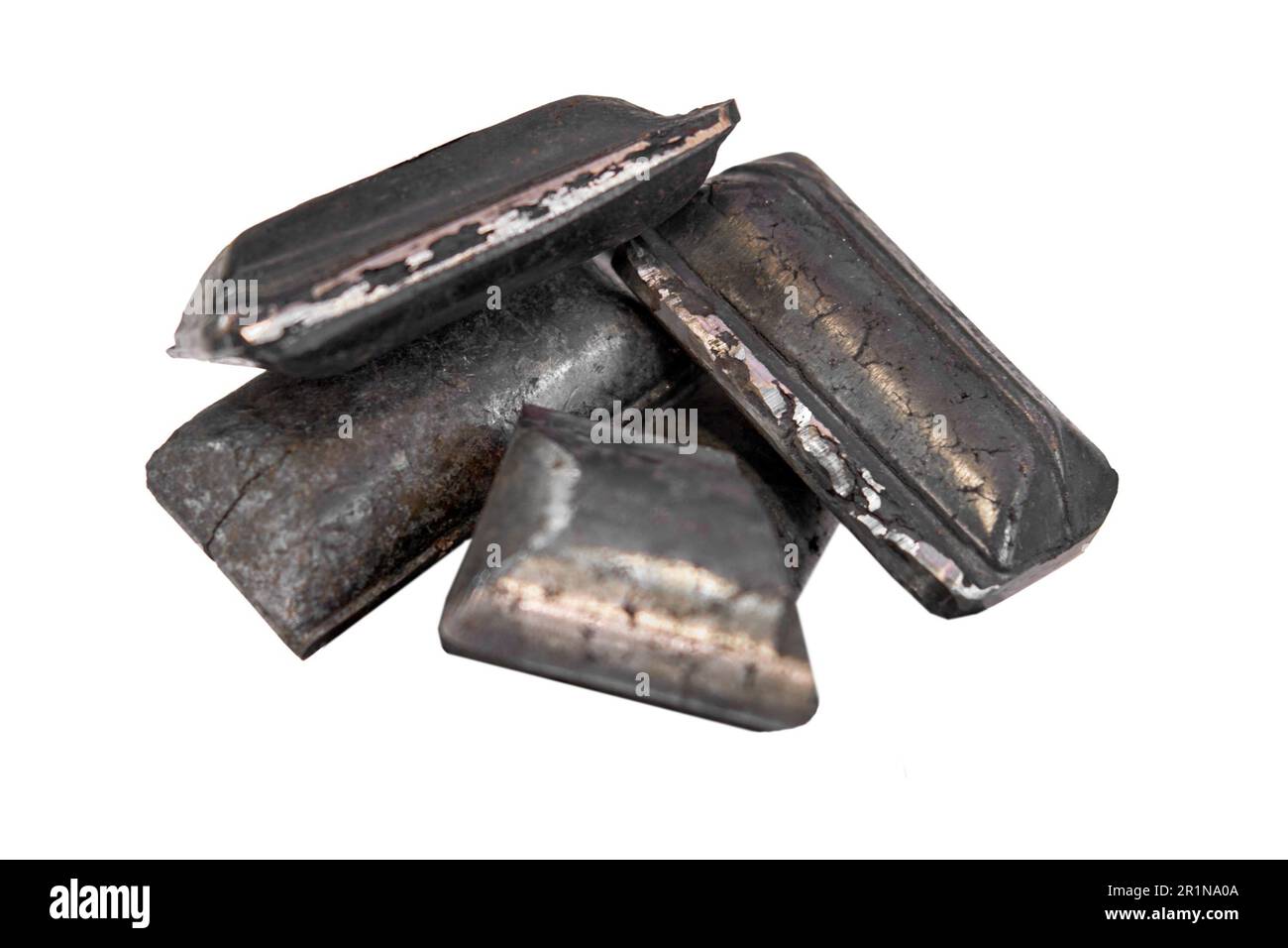 Samples of products of the metallurgical industry, isolated on white ...