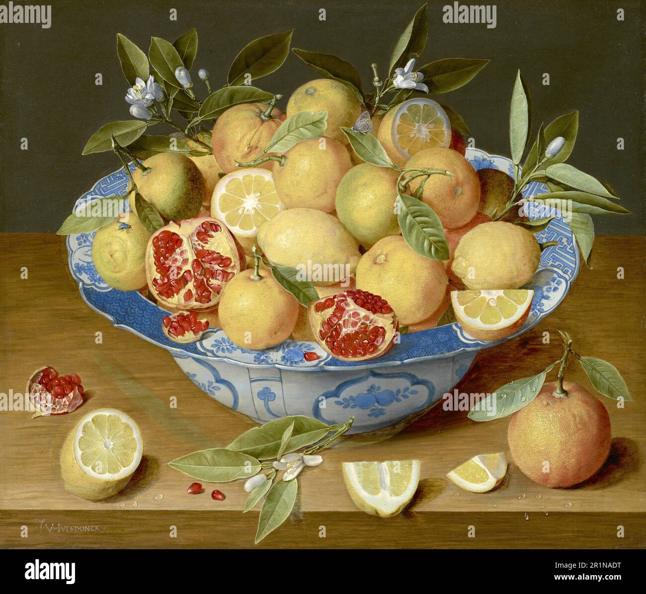 Still Life with Lemons, Oranges and a Pomegranate, c. 1629, Painting by ...