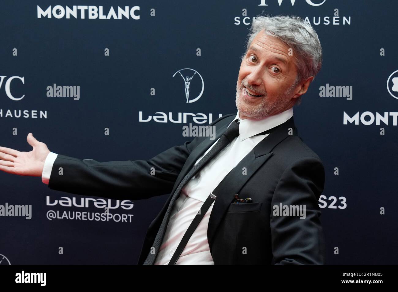 French TV host Antoine de Caunes arrives at the Laureus Sports Awards ...
