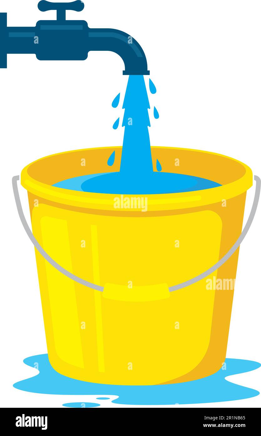 Filling water bucket Stock Vector Images - Alamy
