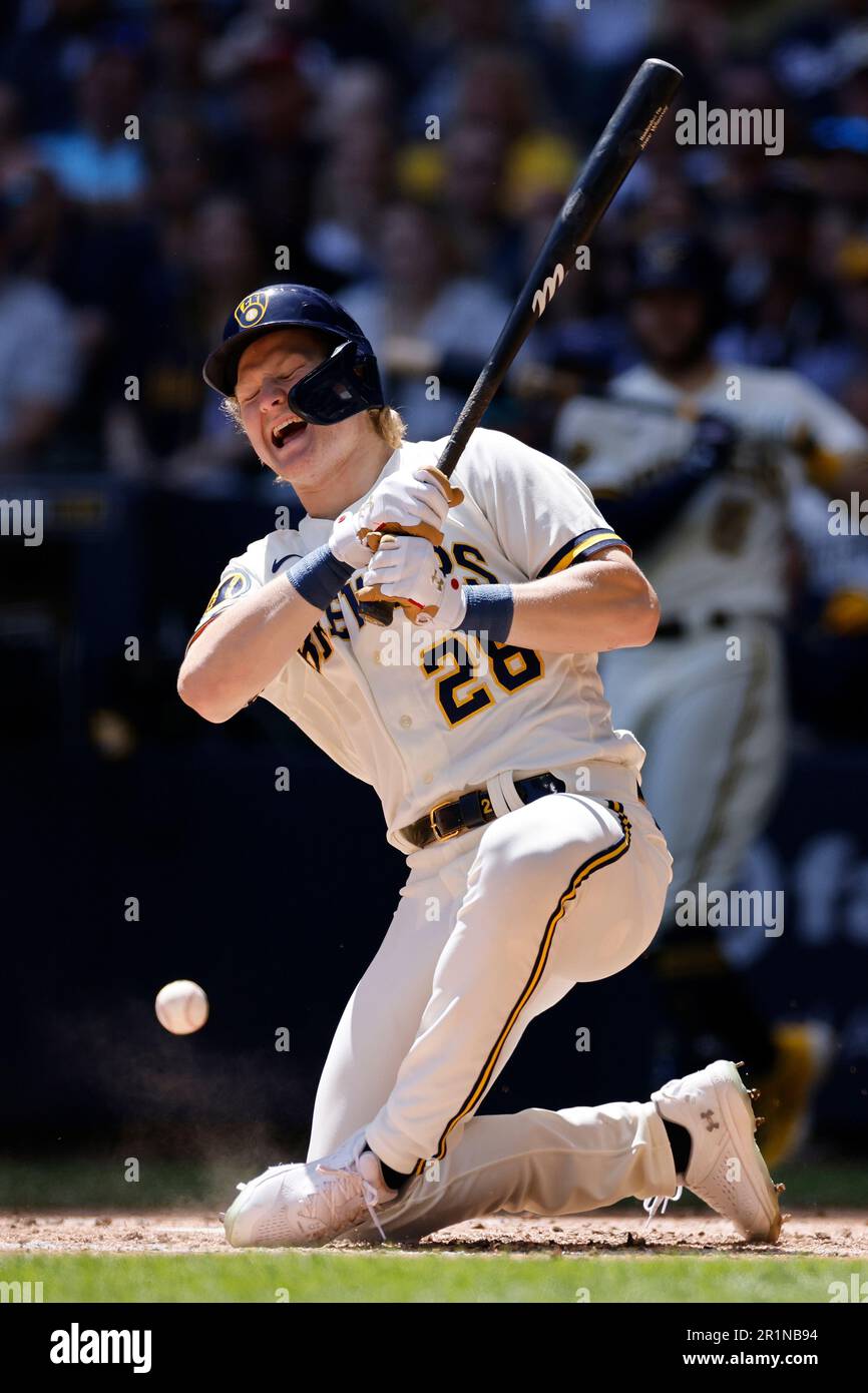 MILWAUKEE, WI - MAY 10: Milwaukee Brewers center fielder Joey Wiemer ...