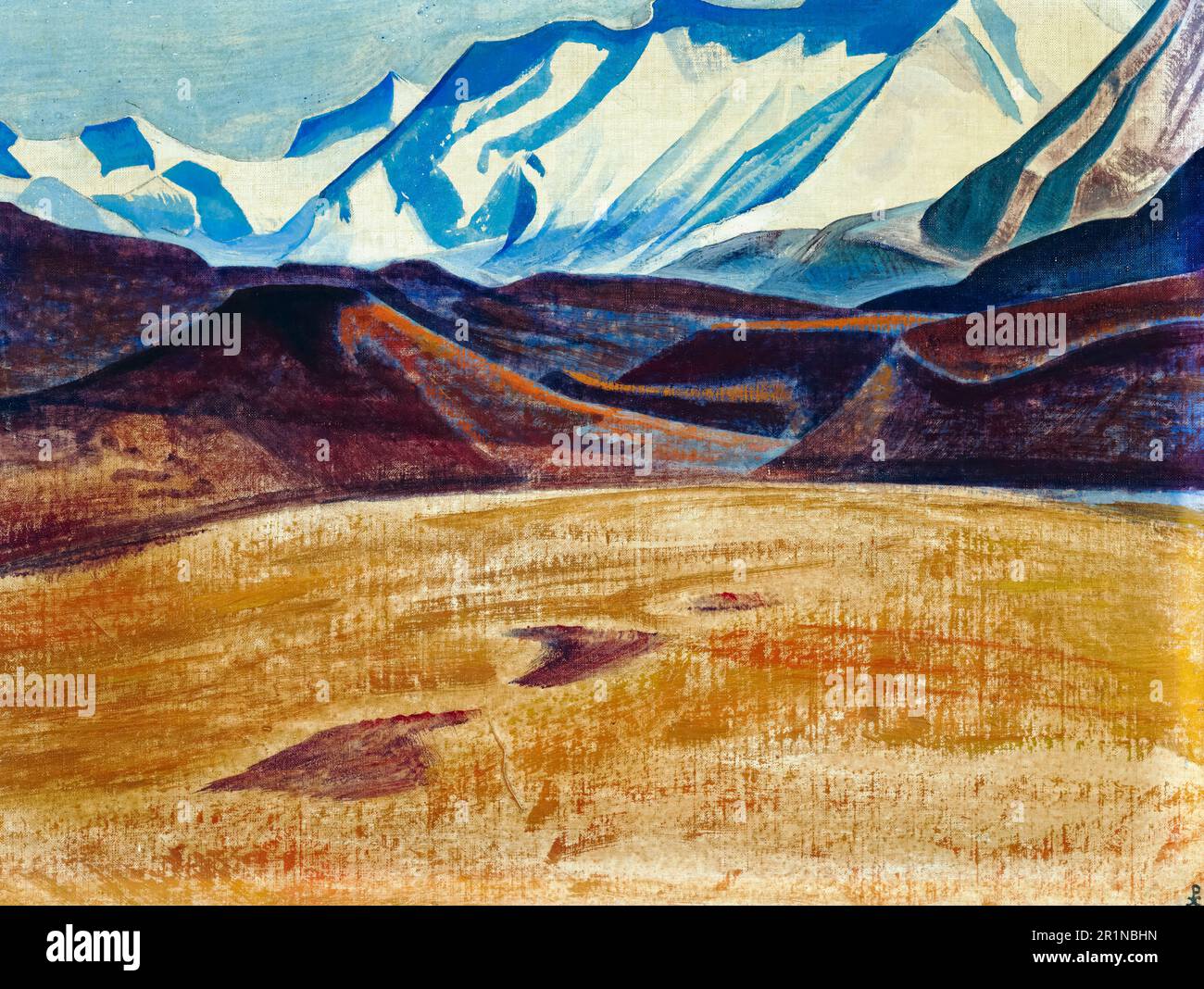 Nicholas Roerich, Depsang Plains, landscape painting 1925 Stock Photo ...