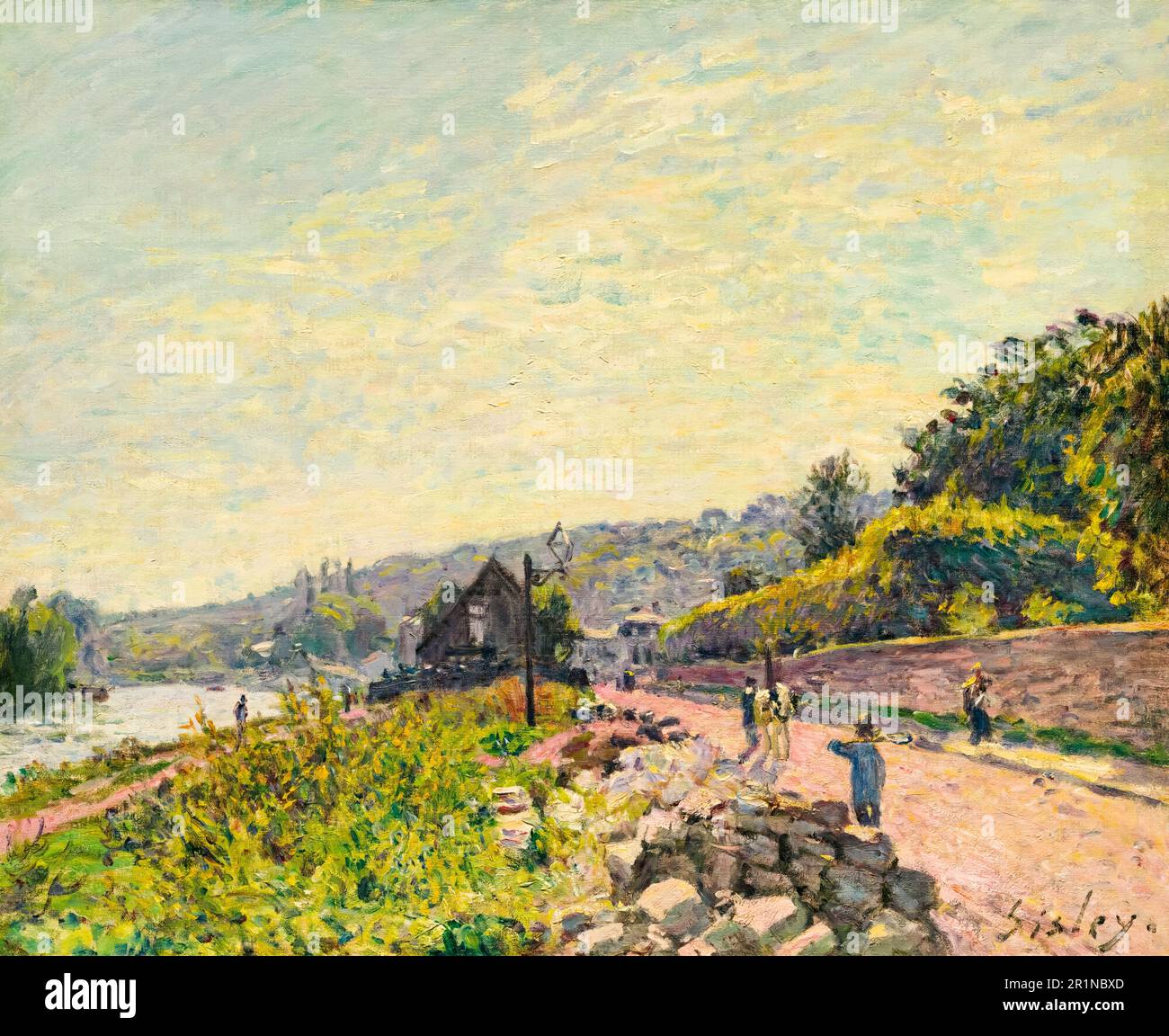 La Seine Au Bas-Meudon, landscape painting by Alfred Sisley, 1878-1879 ...