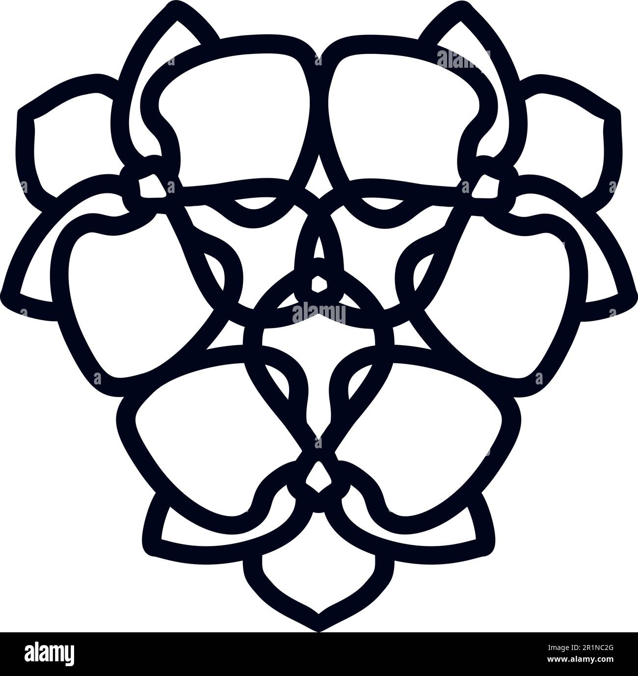 Rose Heraldic Symbols logo pattern design suitable for spa or fashion ...