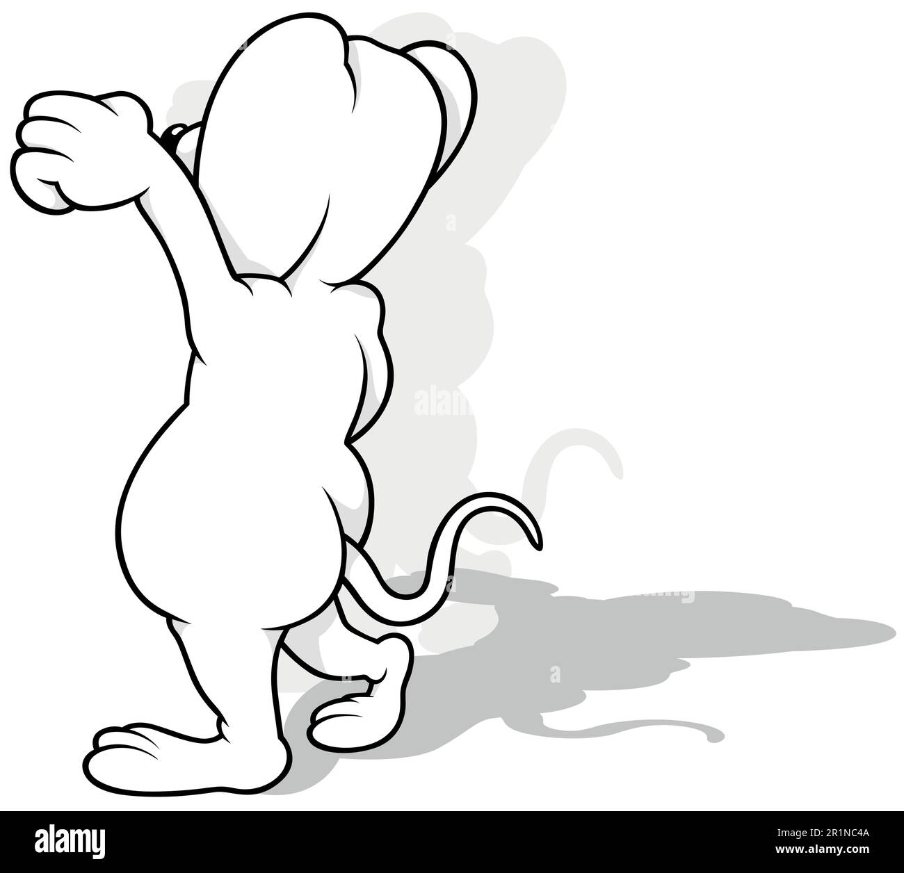 Drawing of a Mouse with a Raised Paw Stock Vector Image & Art - Alamy