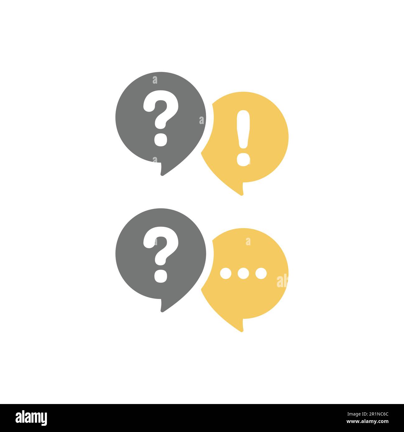 Conversation Chat Bubble With Exclamation And Question Mark Help And Faq Communication And