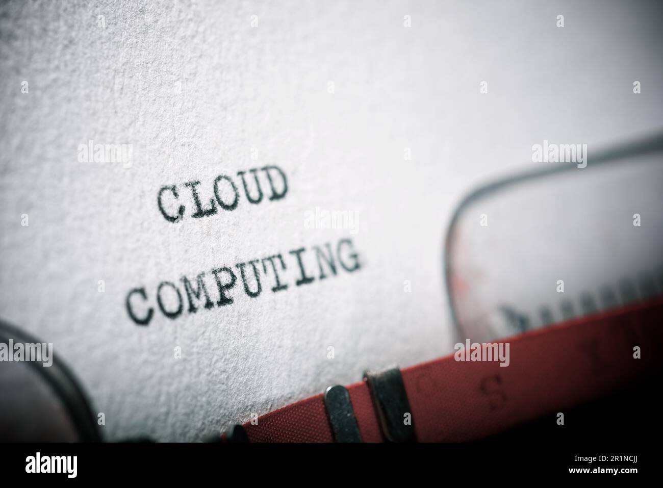 Cloud computing text written with a typewriter Stock Photo - Alamy