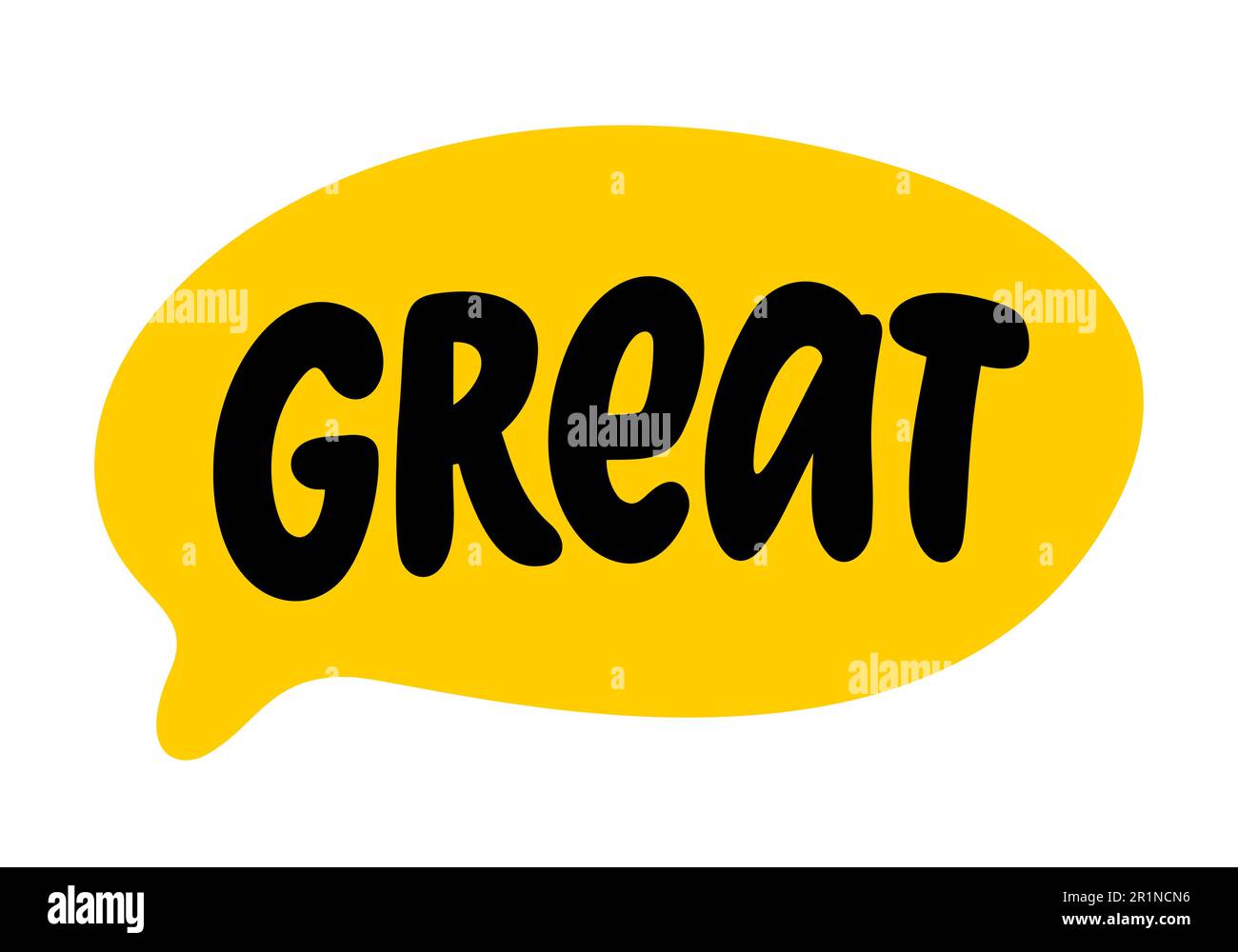 GREAT speech bubble. Great text Vector illustration. Word in a text box ...