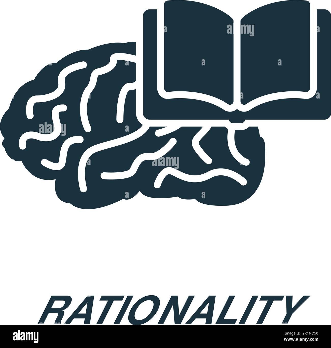 Rationality icon. Monochrome simple sign from critical thinking ...