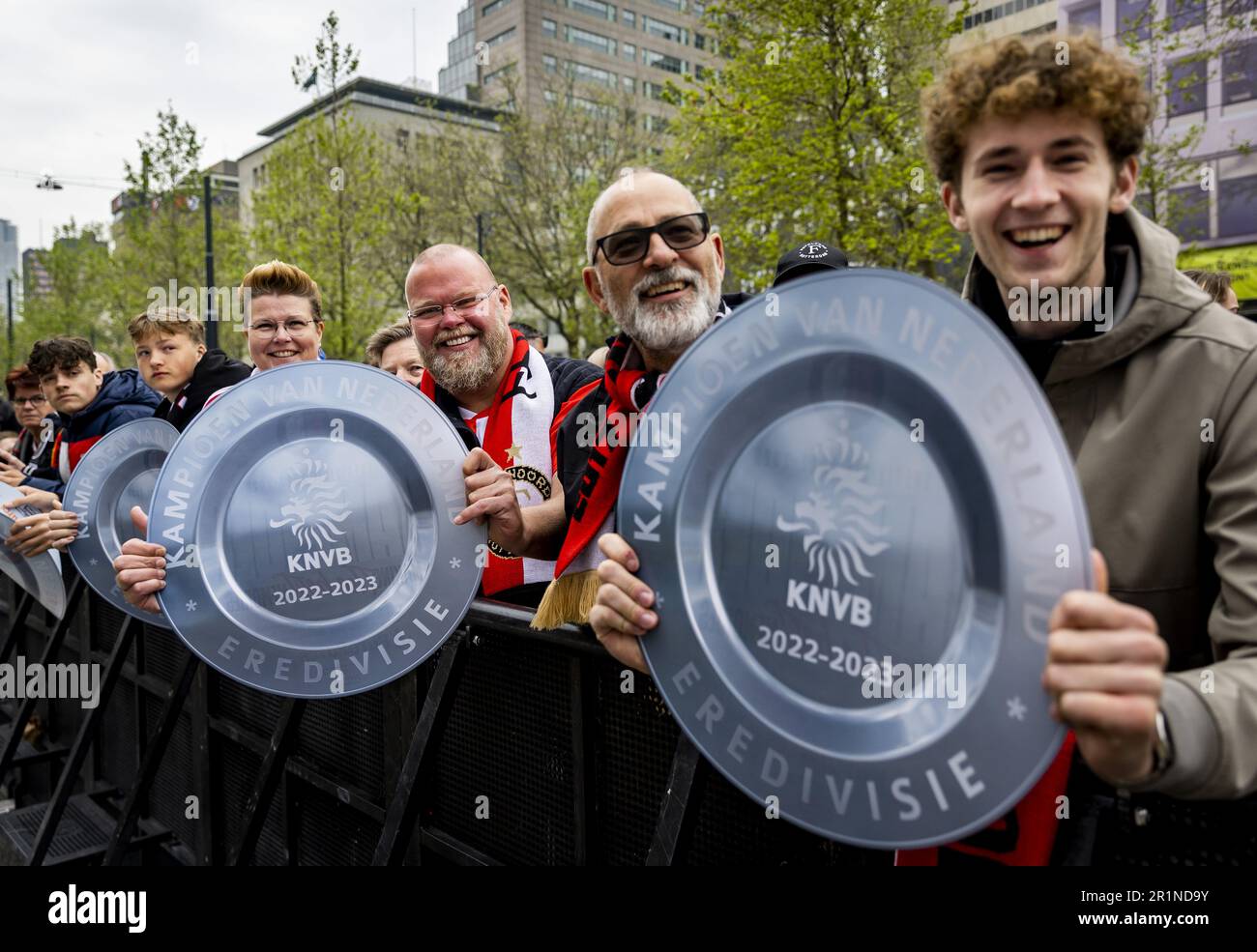 ROTTERDAM - Football fans on the Coolsingel prior to the ceremony of ...