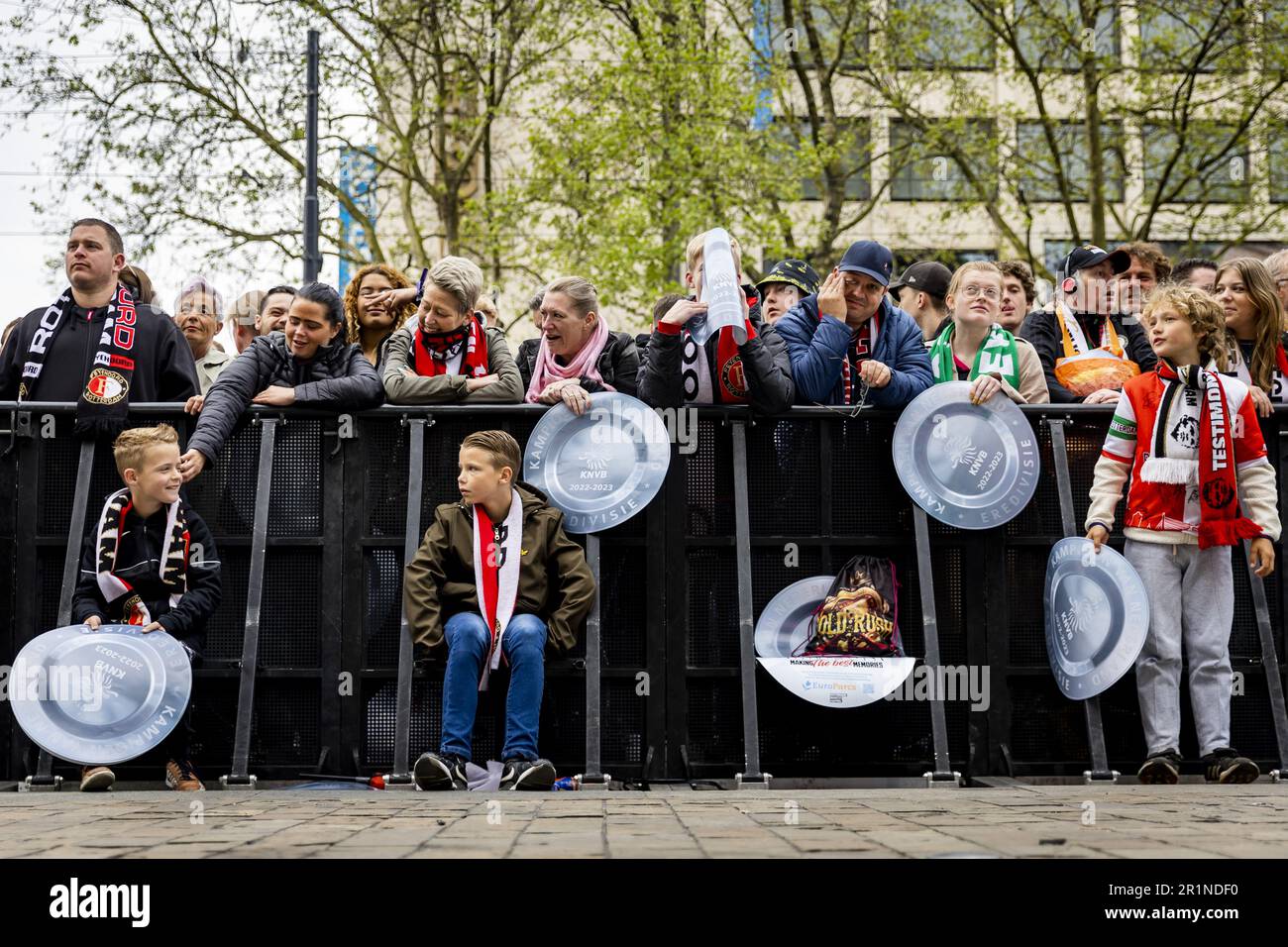 ROTTERDAM - Football fans on the Coolsingel prior to the ceremony of ...