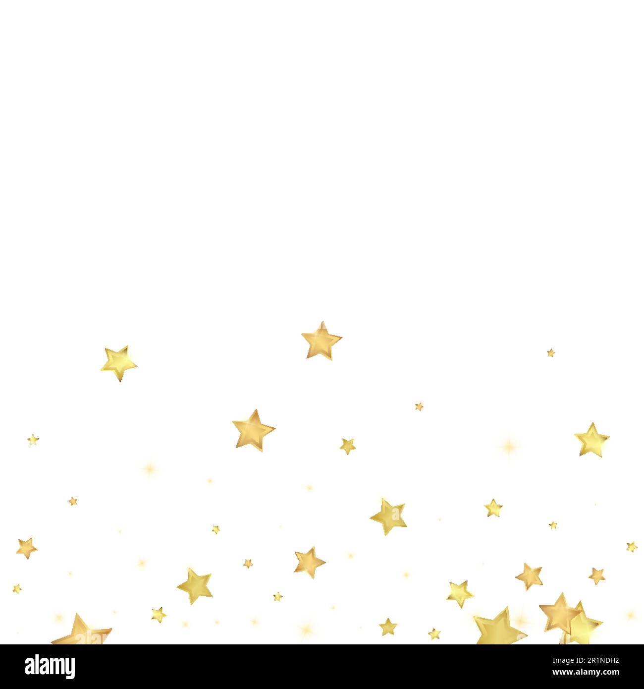 Magic stars vector overlay. Gold stars scattered around randomly ...