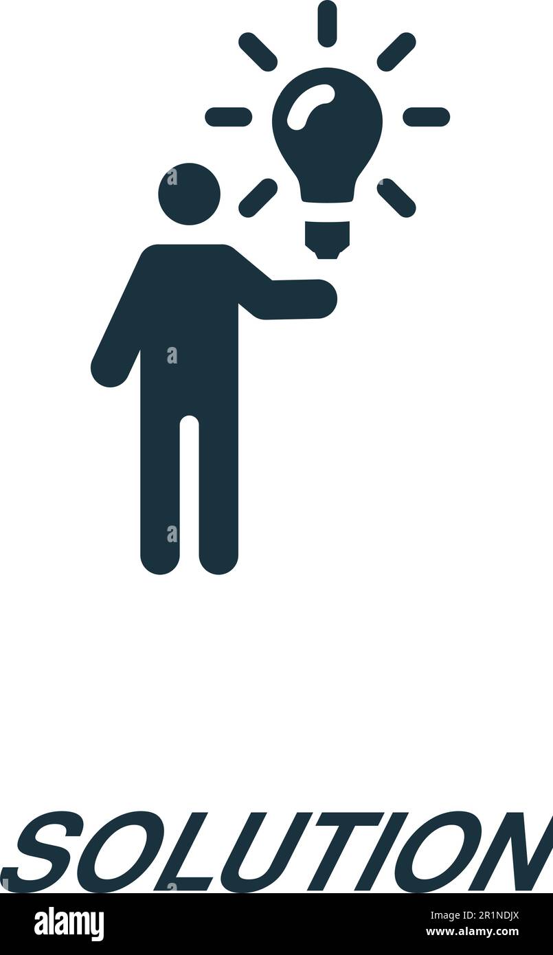 Solution icon. Monochrome simple sign from critical thinking collection ...