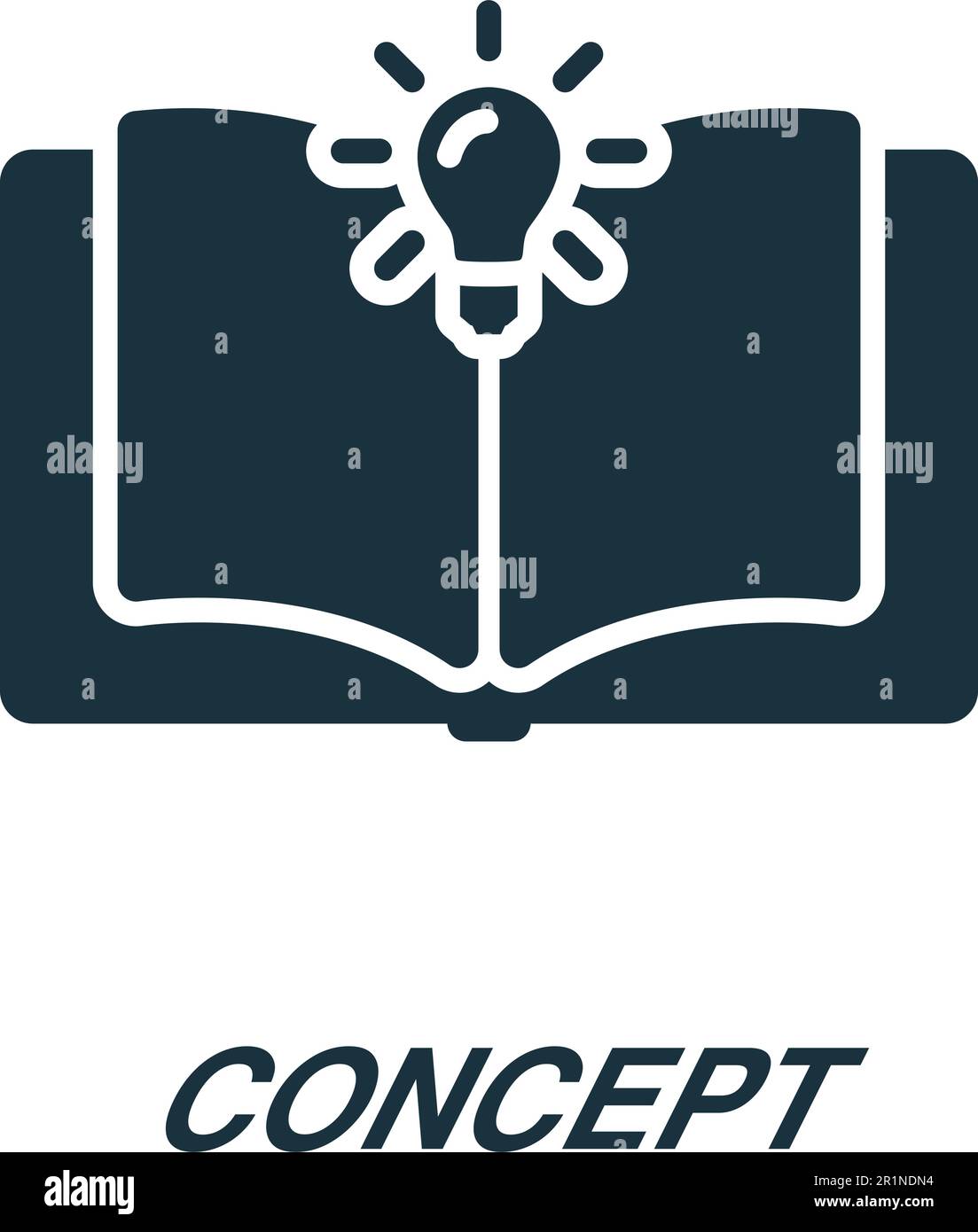 Concept icon. Monochrome simple sign from critical thinking collection ...