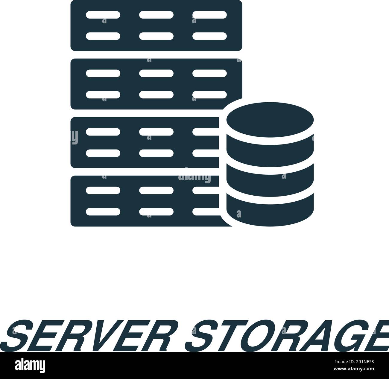 Server Storage Icon Monochrome Simple Sign From Data Analytics