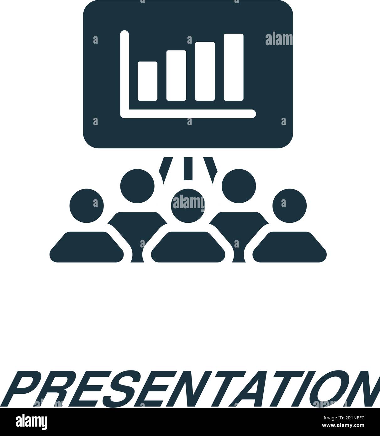 Presentation Icon Monochrome Simple Sign From Data Analytics Collection Presentation Icon For