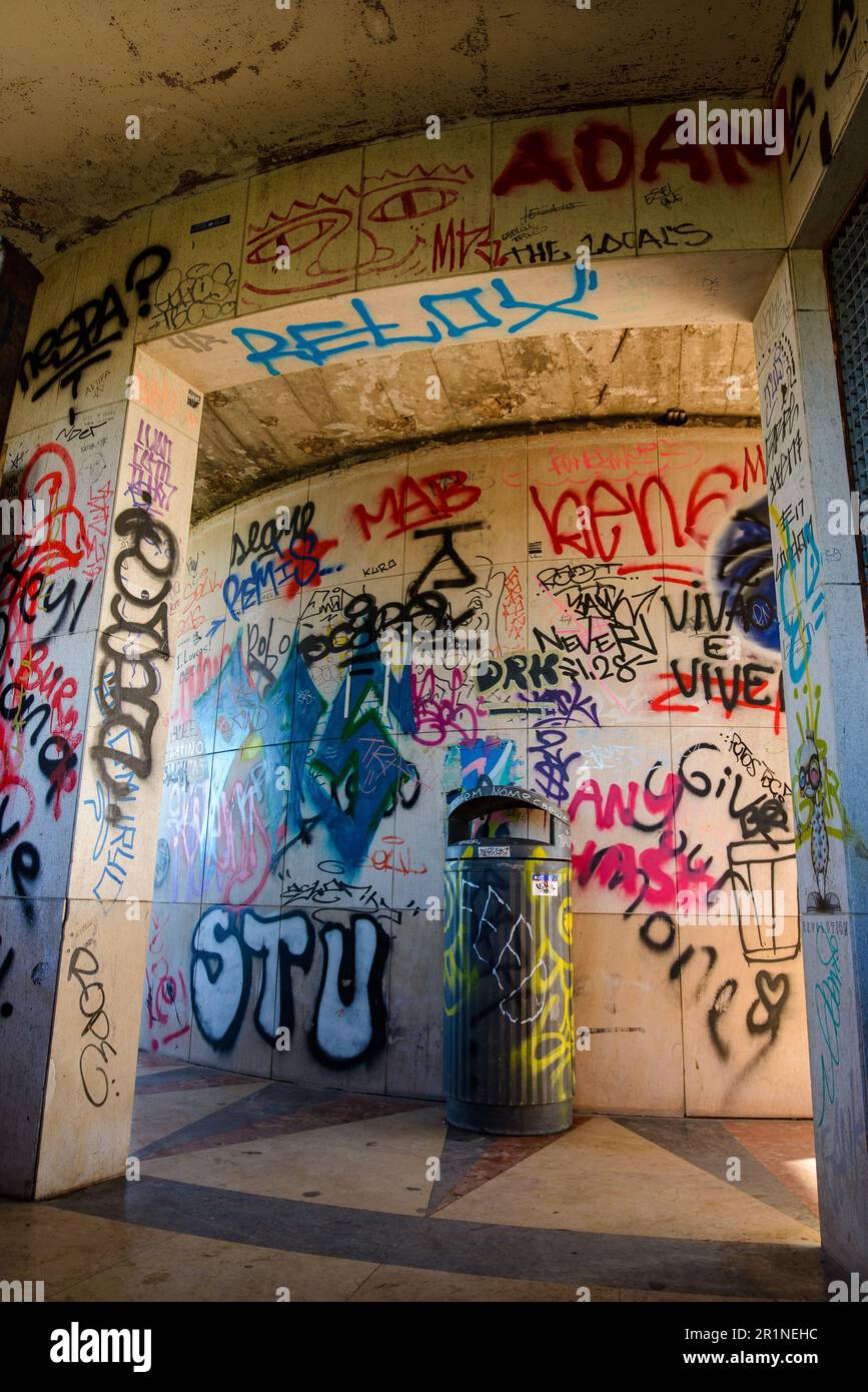 This is a photo showing a graph from a metropole. Beautiful colors and ...