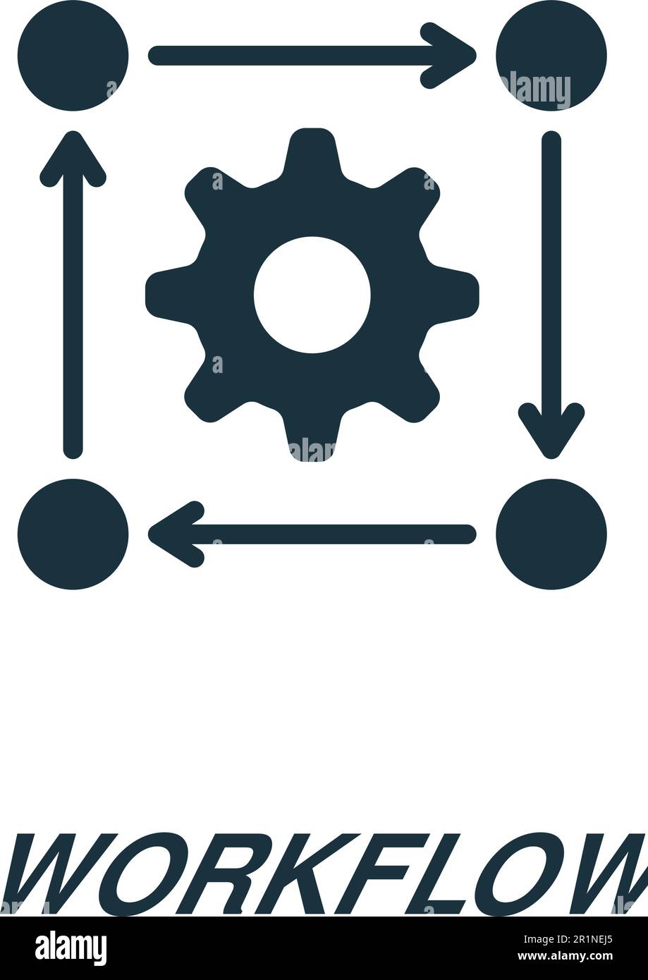 Workflow icon. Monochrome simple sign from data analytics collection ... Workflow icon. Monochrome simple sign from data analytics collection ...
