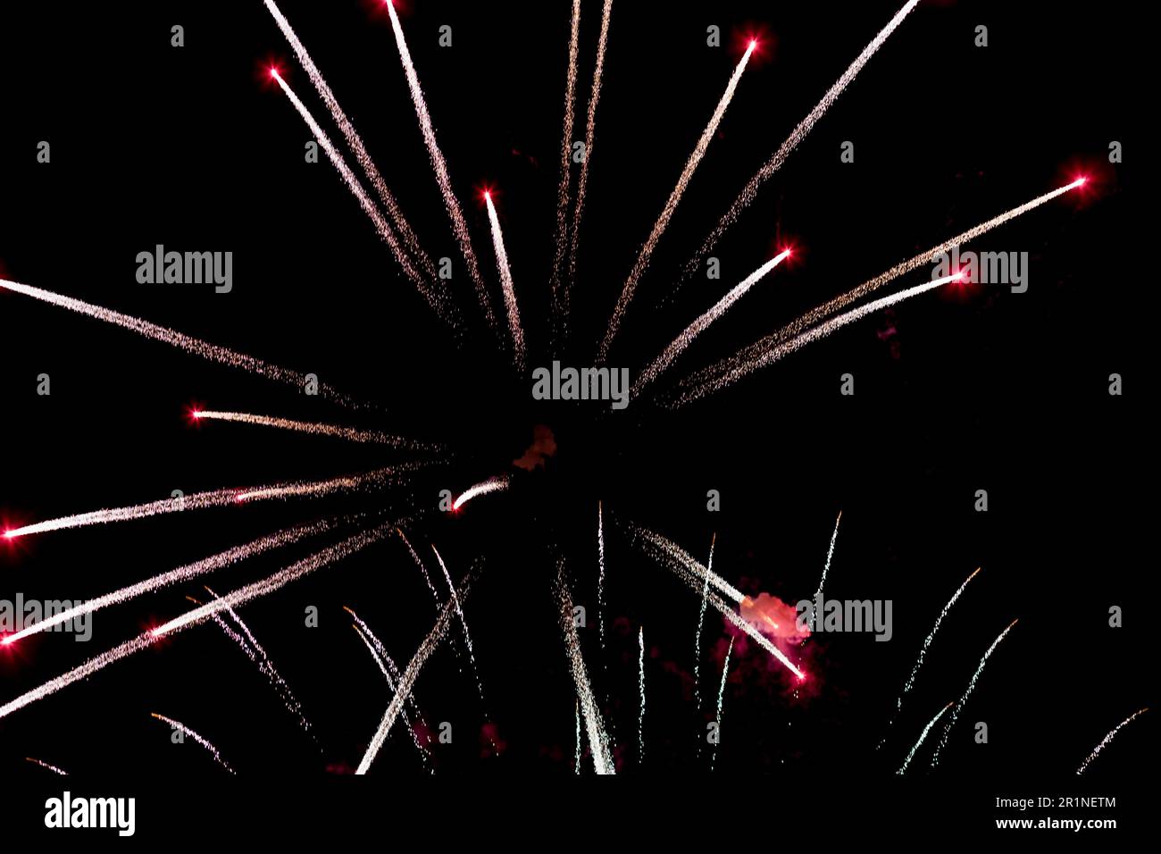 Fireworks with Night Sky. Spark of black background Stock Photo - Alamy