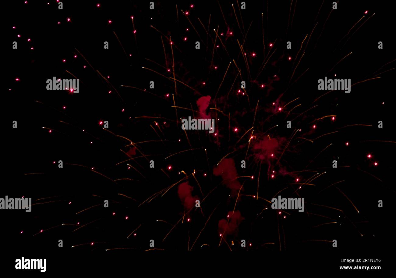 Fireworks with black background. Nice and colorful fireworks Stock ...