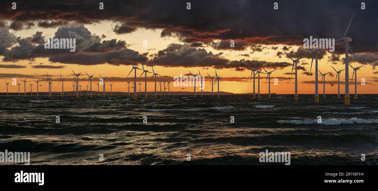 Offshore wind farms - Energy from the future Stock Photo - Alamy