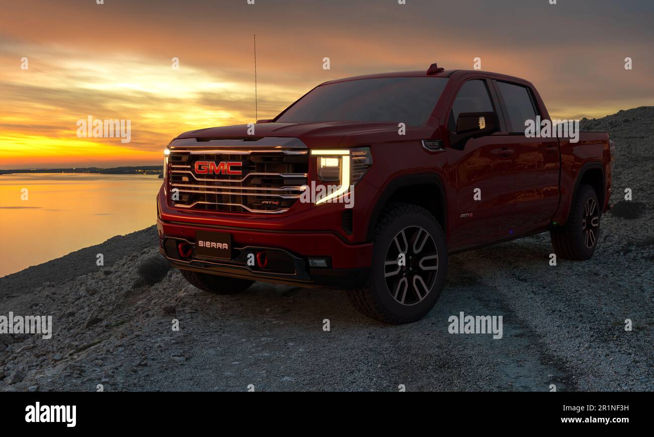 GMC Sierra 1500 AT4 - Off-Road Truck Stock Photo - Alamy