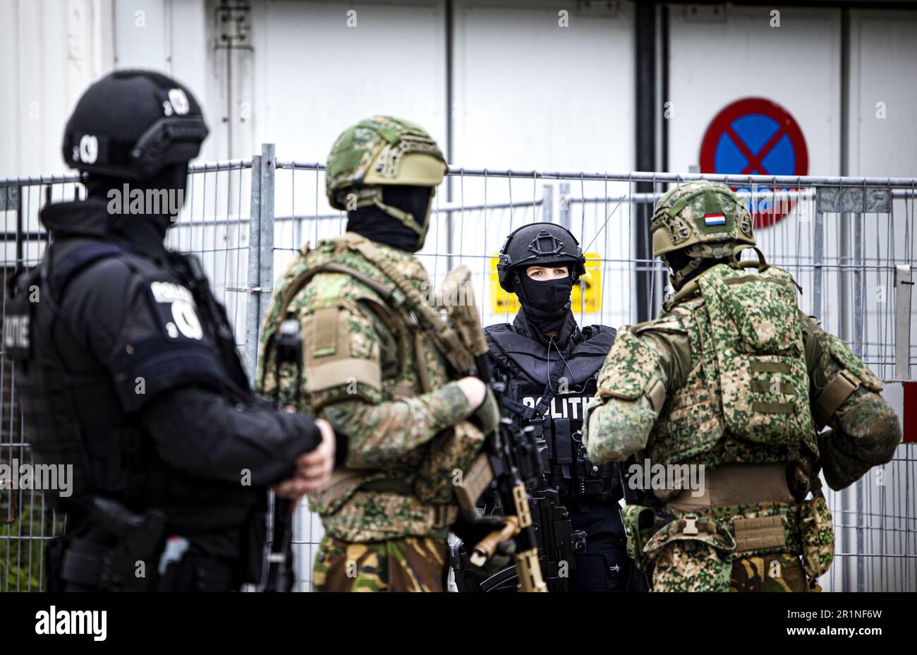 AMSTERDAM - Security at the court for the continuation of the Marengo ...