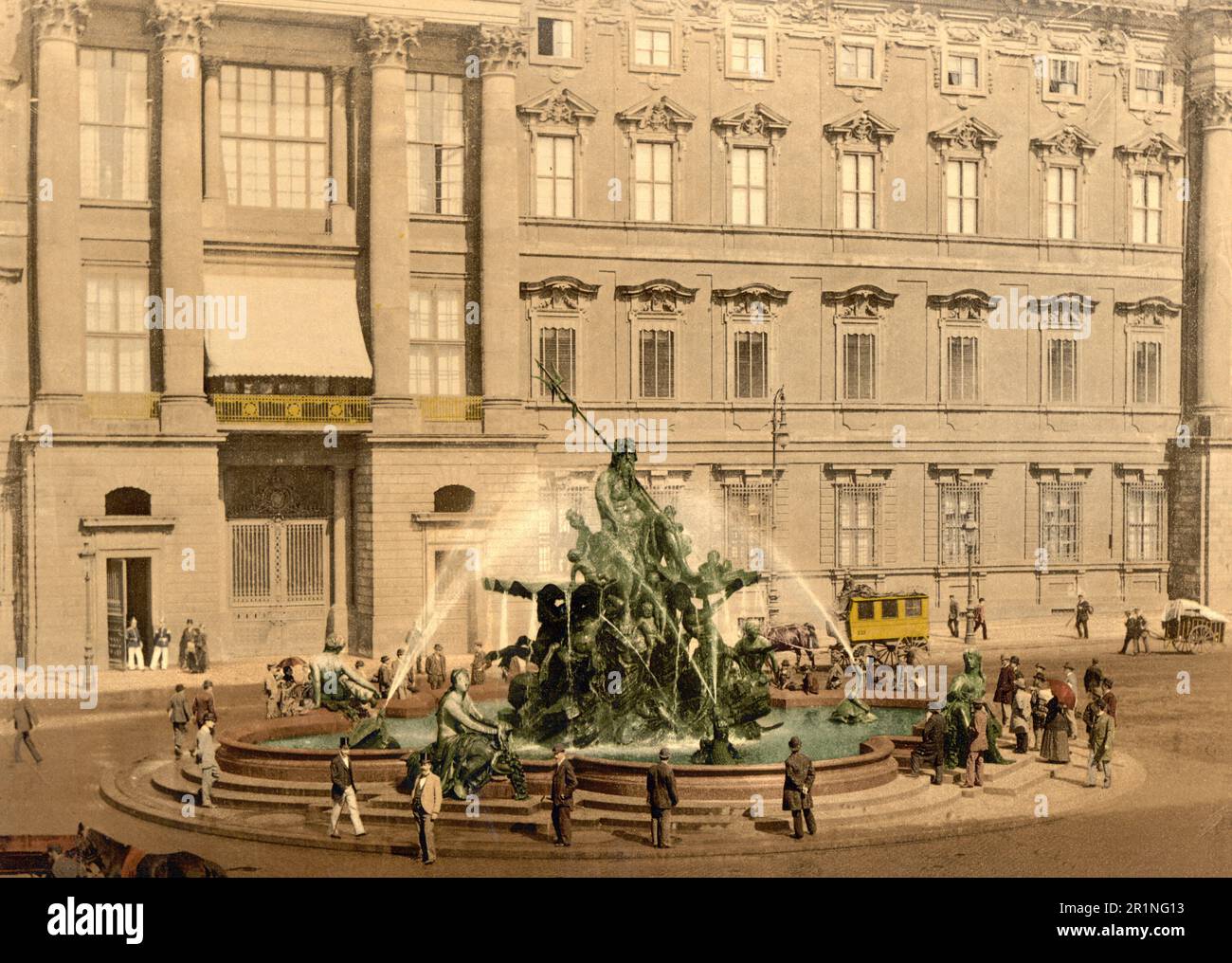 The Fountain, Royal Palace, Berlin, 1895, Germany, Historic, digitally ...