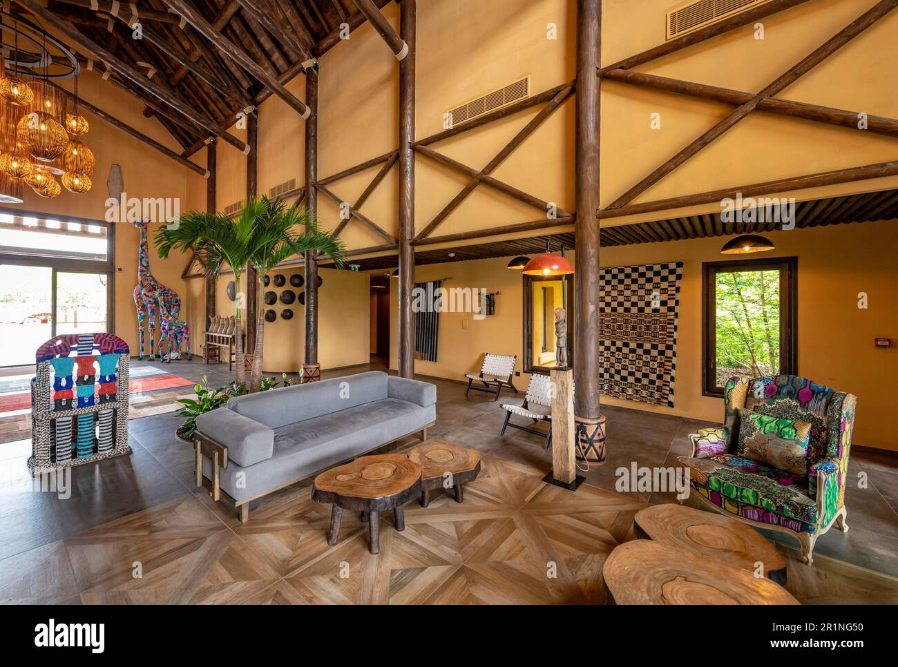 Reception at PAL Savana RESERVE, a safari-like hotel at Le Pal theme ...