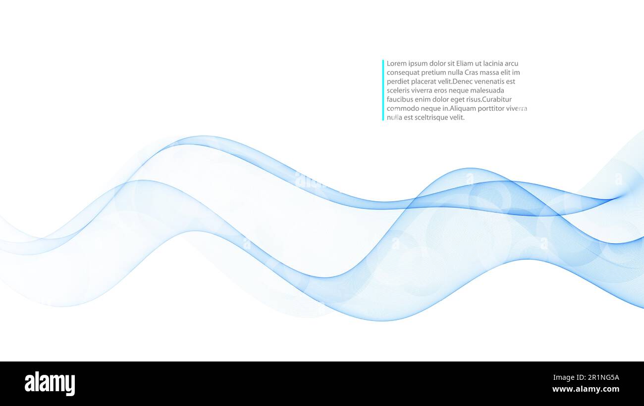 Transparent flow of light blue wave, smoky wave design element Stock ...