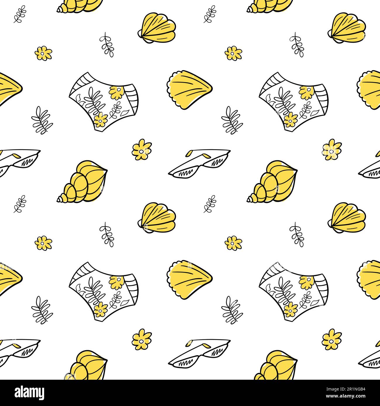 Simple summer seamless pattern. Trendy print for designing t-shirts ...