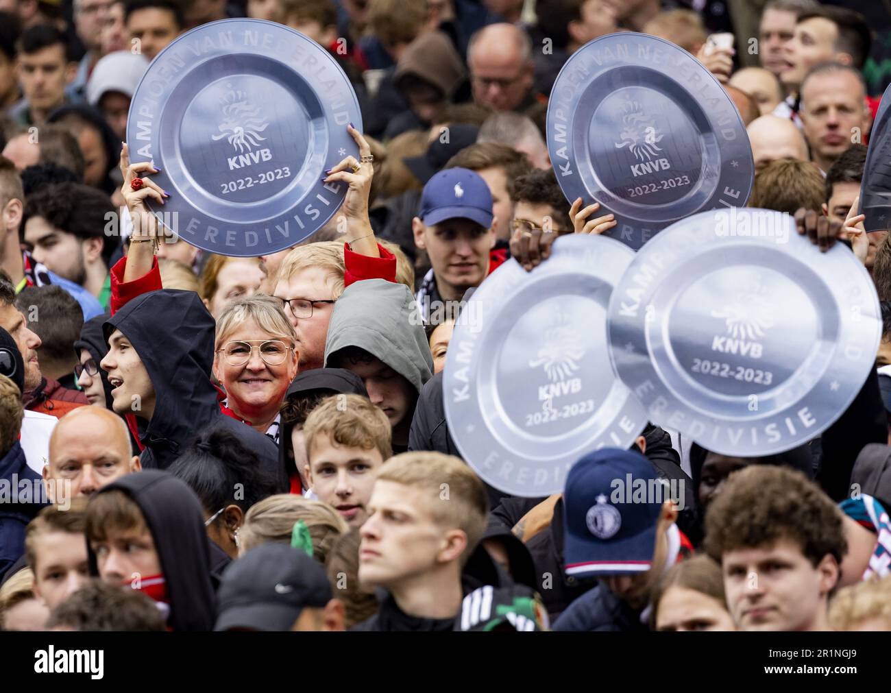ROTTERDAM - Football fans on the Coolsingel prior to the ceremony of ...
