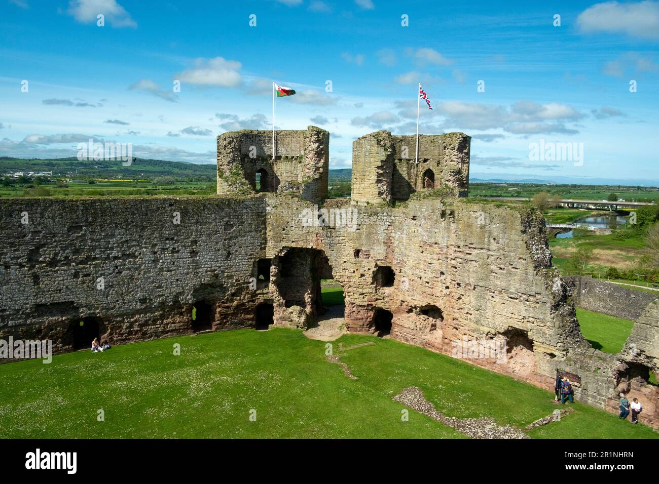 Rhuddlan Castle, located in Rhuddlan, Denbighshire, Wales. It was erected by Edward I in 1277 ...