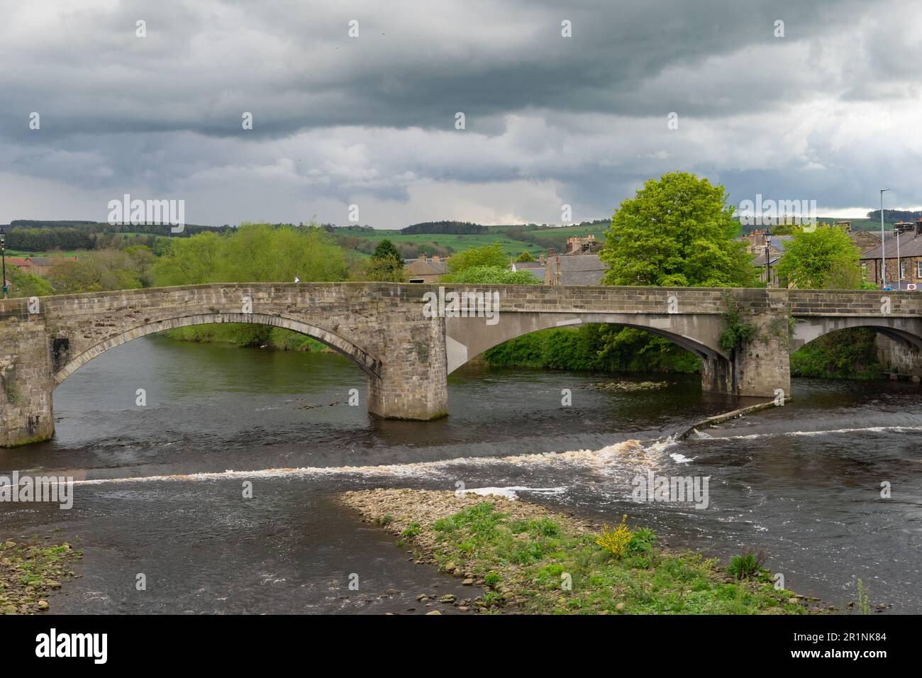 Thundery sky over Haydon Bridge, Northumberland, UK Stock Photo - Alamy