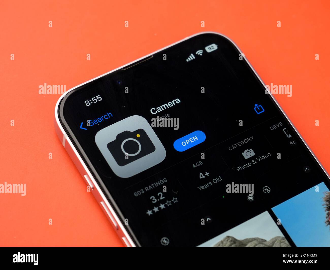West Bangal, India - February 20, 2023 : Apple Camera app on phone screen stock image Stock ...