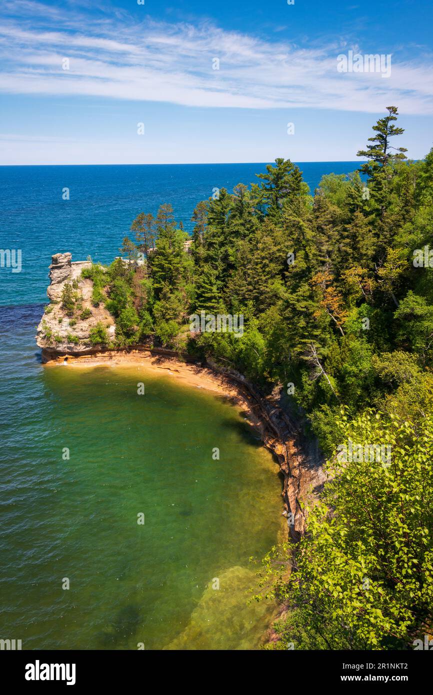 Pictured Rocks National Lakeshore in Michigan Stock Photo - Alamy