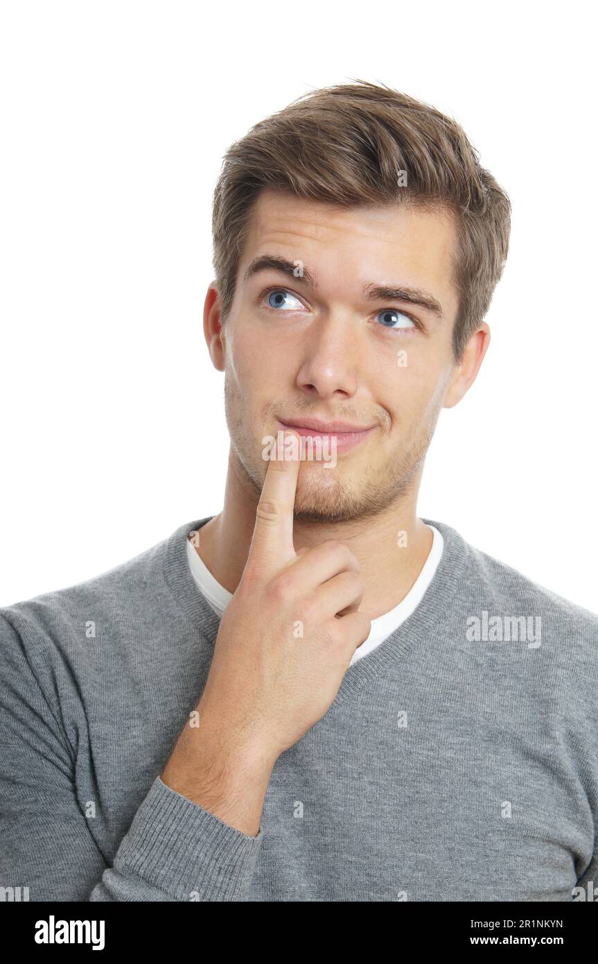 young man thinking Stock Photo - Alamy