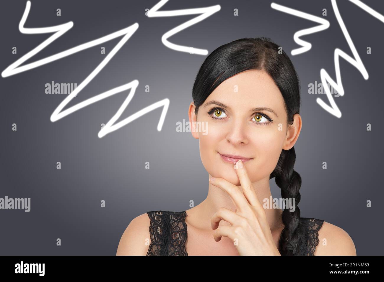 picture of a woman who is thinking about something Stock Photo - Alamy