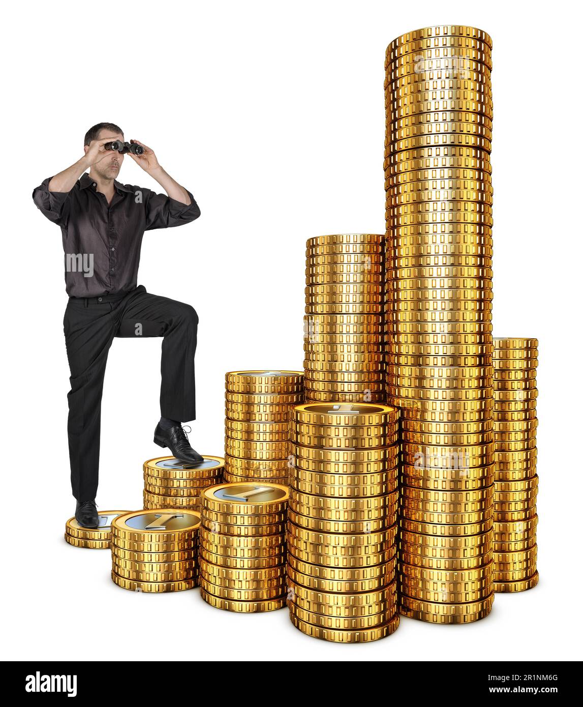3D illustration of a making money concept Stock Photo - Alamy