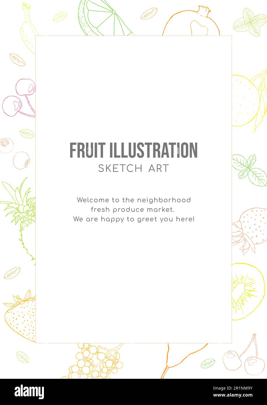 Fruit market retro poster Stock Vector Images - Alamy