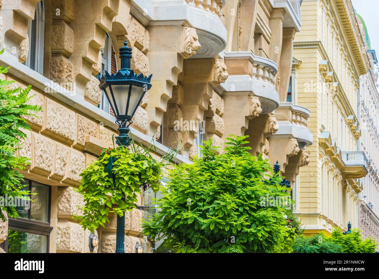Architecture of Zrinyi utca in Budapest, Hungary Stock Photo - Alamy