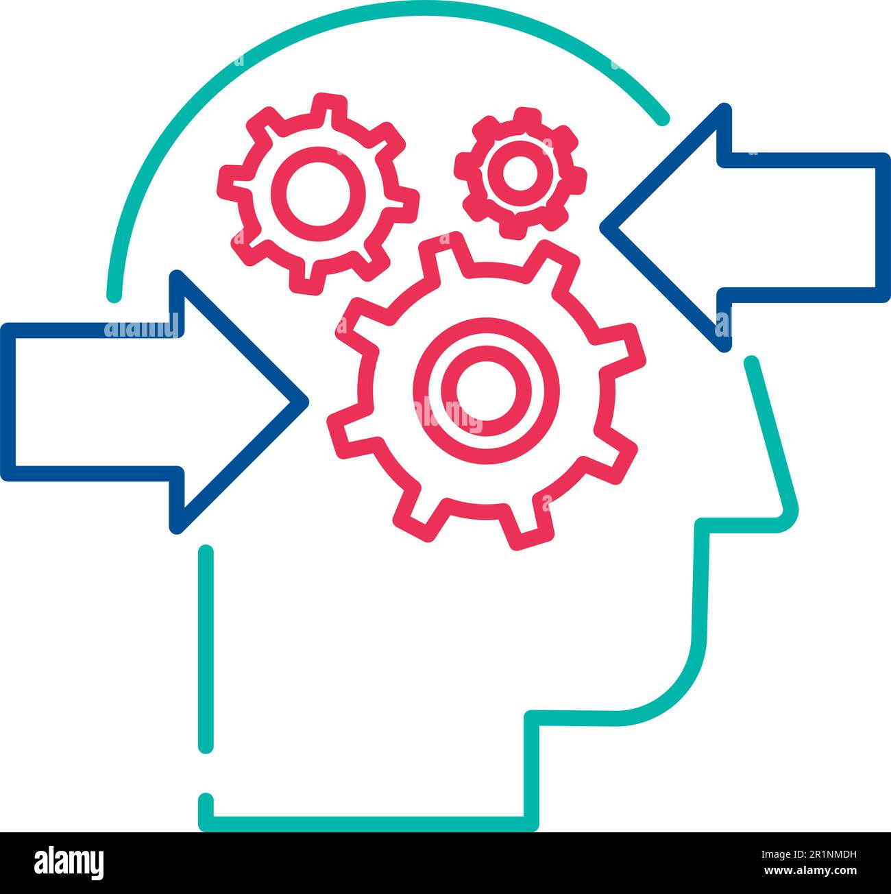 Decision making process thin line vector icon. Problem analysis and ...