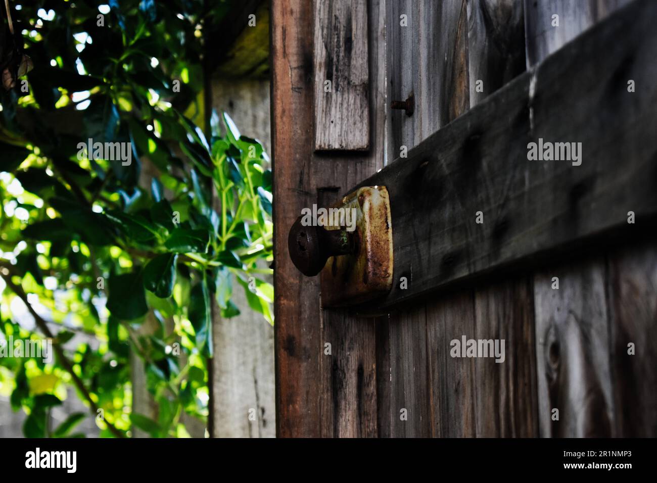 Rustic door handle Stock Photo - Alamy