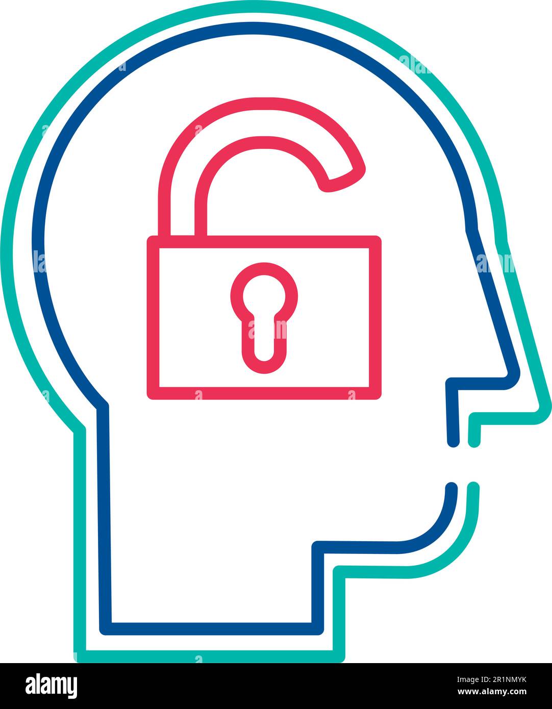 Extrovert personality type thin line vector icon. Human mind psychology ...