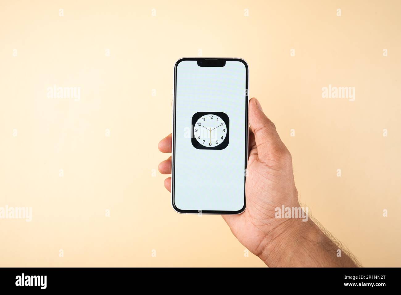 Iphone digital clock hi-res stock photography and images - Alamy