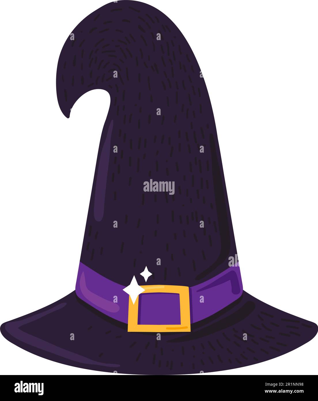 Witch hat sign for Halloween holiday isolated on white background ...