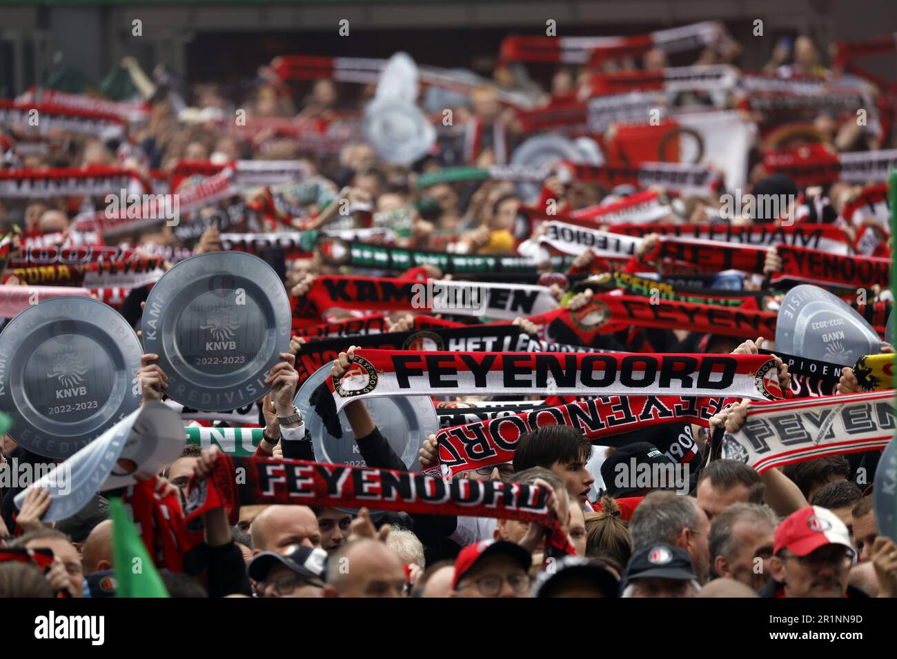ROTTERDAM - Football fans on the Coolsingel prior to the ceremony of ...